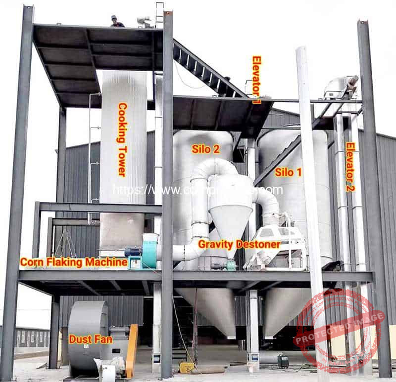Automatic Steam Flaked Corn Feed Production Line - Corn Flake Machine ...